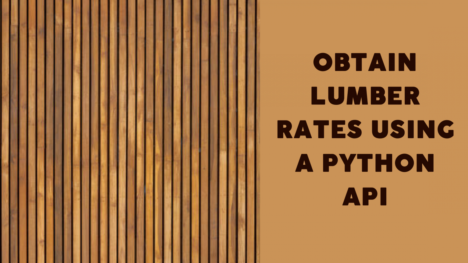 Obtain Lumber Rates Using A Python API – TheStartupFounder.com