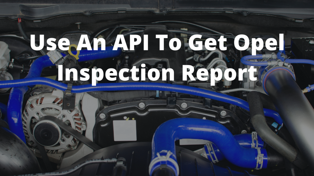 Use An API To Get Opel Inspection Report – TheStartupFounder.com
